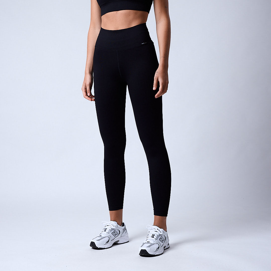 Magic ribbed seamless tights Black – CLN Athletics